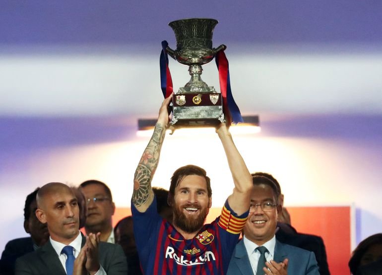 lionel messi fc barcelona campeon supercopa de españa 2018 cadenasercom ...